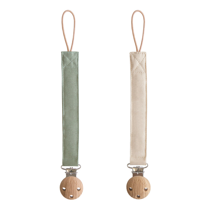 Linen Pacifier Clip (2 Pack) | Baby Products | Consciously