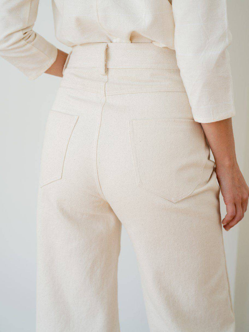 High Rise Pants (Bone) | Consciously